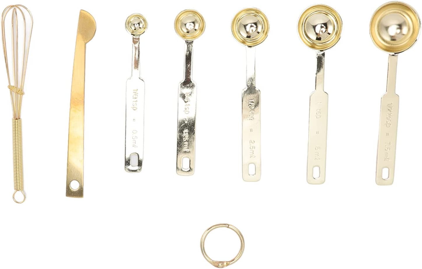 Stainless Steel Measuring Cups,Measuring Spoon with Wooden Handle,Metal ...