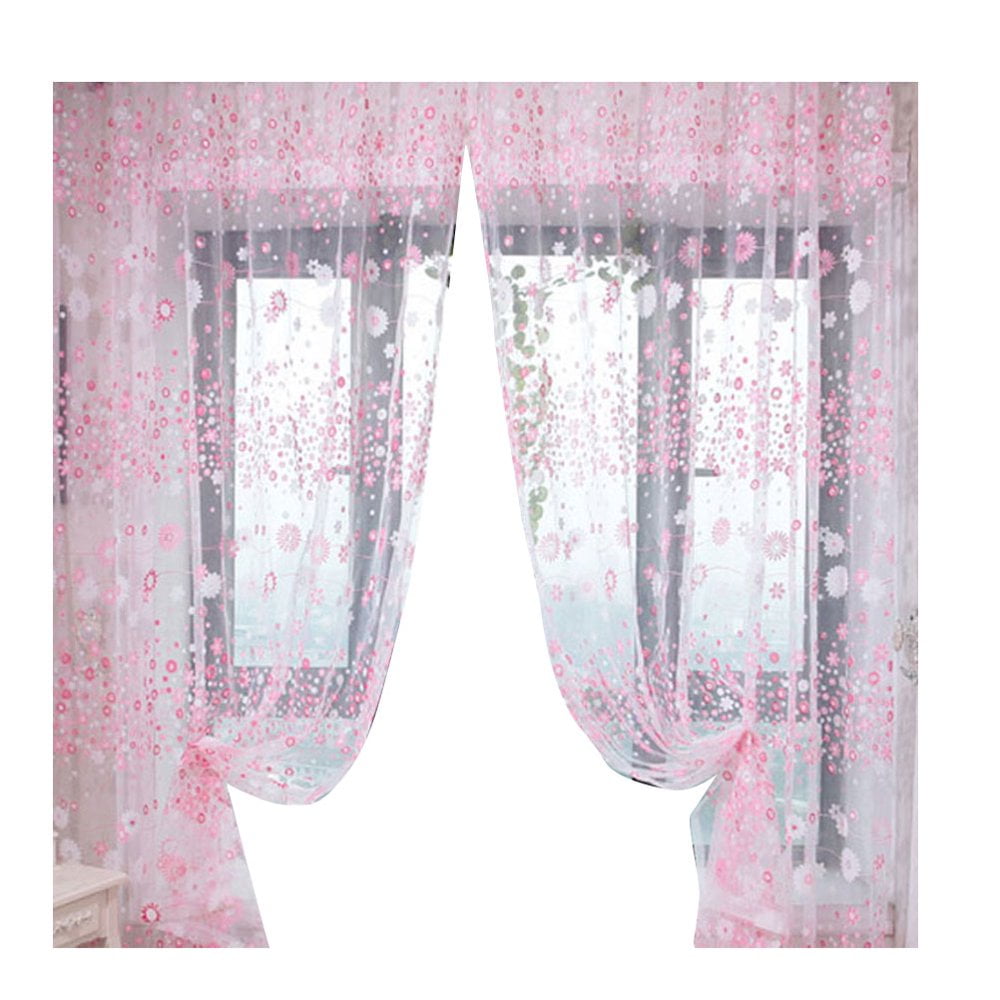 Click here for Generic Curtains Sheer Floral Curtain Window Flowe... prices