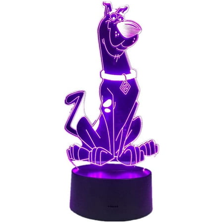 Cute Scooby Doo 3D LED Colorful Night Light Touch/Remote Control Switch ...