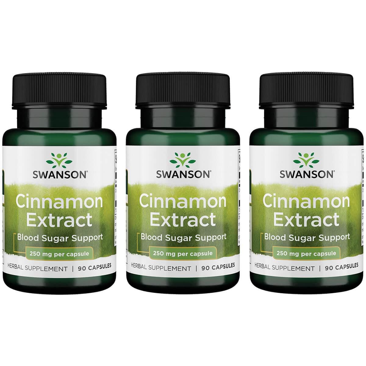 Swanson Cinnamon Extract 250 mg 90 Caps 3 Pack - Walmart.com