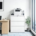 3-Drawer Wide Lateral Metal File Cabinet 35.4"W, Lockable Heavy Duty ...
