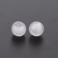 500 g Frosted Acrylic Beads Bead in Bead Round White 12mm Hole: 2.5mm ...