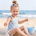 Afdoent Girls One Piece Swimsuits Kids Toddler Baby Swimwear Cute Sun ...