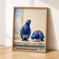 Affixzi Mid Century Retro Bird Poster, Funny Animal Wall Art, Quirky ...