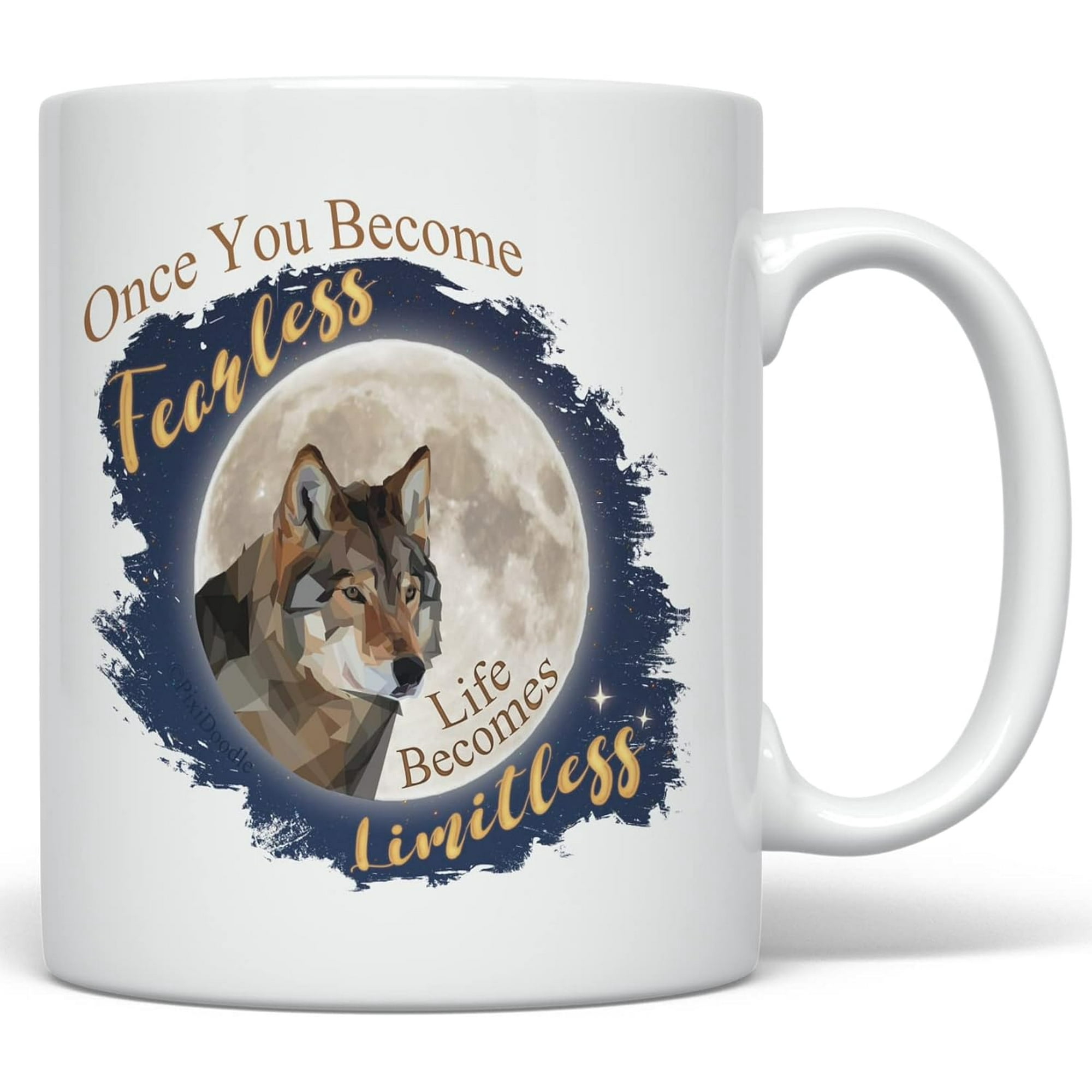 Click here for Zaliasaku Confidence Wolf Coffee Mug - Wolf Fantas... prices