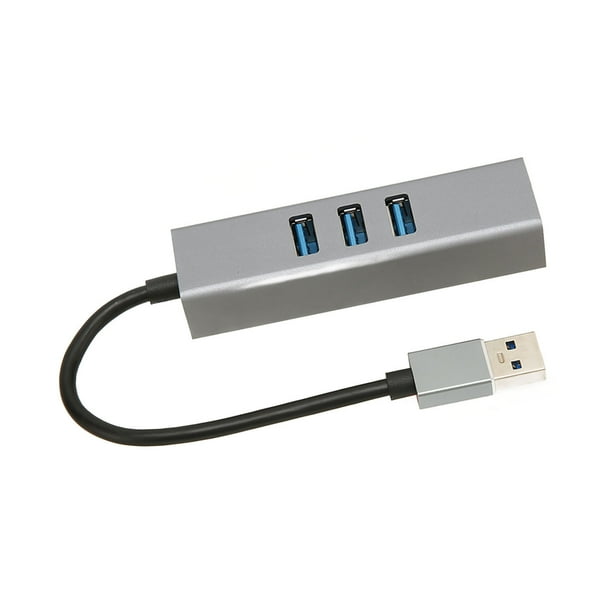 USB3.0 Hub, 4 Port USB Hub Plug And Play Multiport Silver Gray For ...