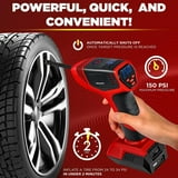 Bullseye Pro Tire Inflator 150 PSI Electric Air Compressor Portable Air ...