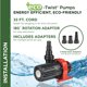 Alpine Corporation Eco-Twist Energy-Saving Pump with Controller 3000GPH ...