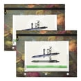 ALAZA Vintage Frog Pattern Pencil Pouch 3 Ring Binder with Clear Window ...