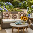 Boho Leaf Outdoor Pillow Covers 16x16 Inch Throw Pillow Covers Set of 2 ...