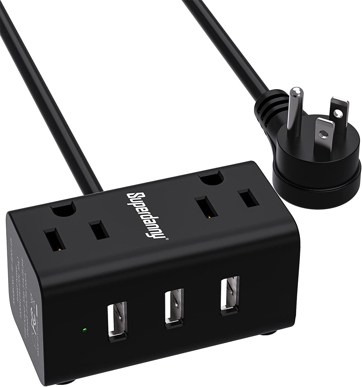 Power Strip with USB, Mini Portable Desktop Charging Station with 2 ...