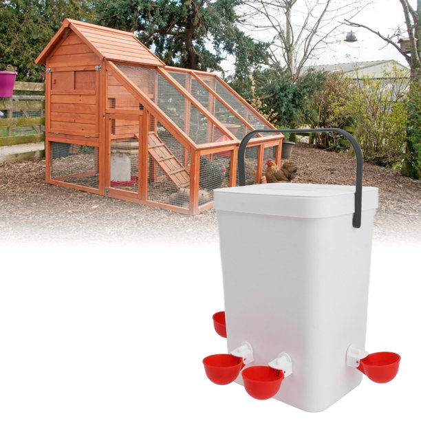 Automatic Chicken Waterer, 12L Automatic Poultry Waterer Automatic ...