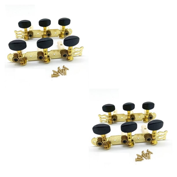 Justharion 2 Pieces Gold Black Plate Classical Guitar Strings Locking ...