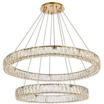 18 Light 2-Tier Chandelier in Organic Style 27.5 inches High By 40 ...
