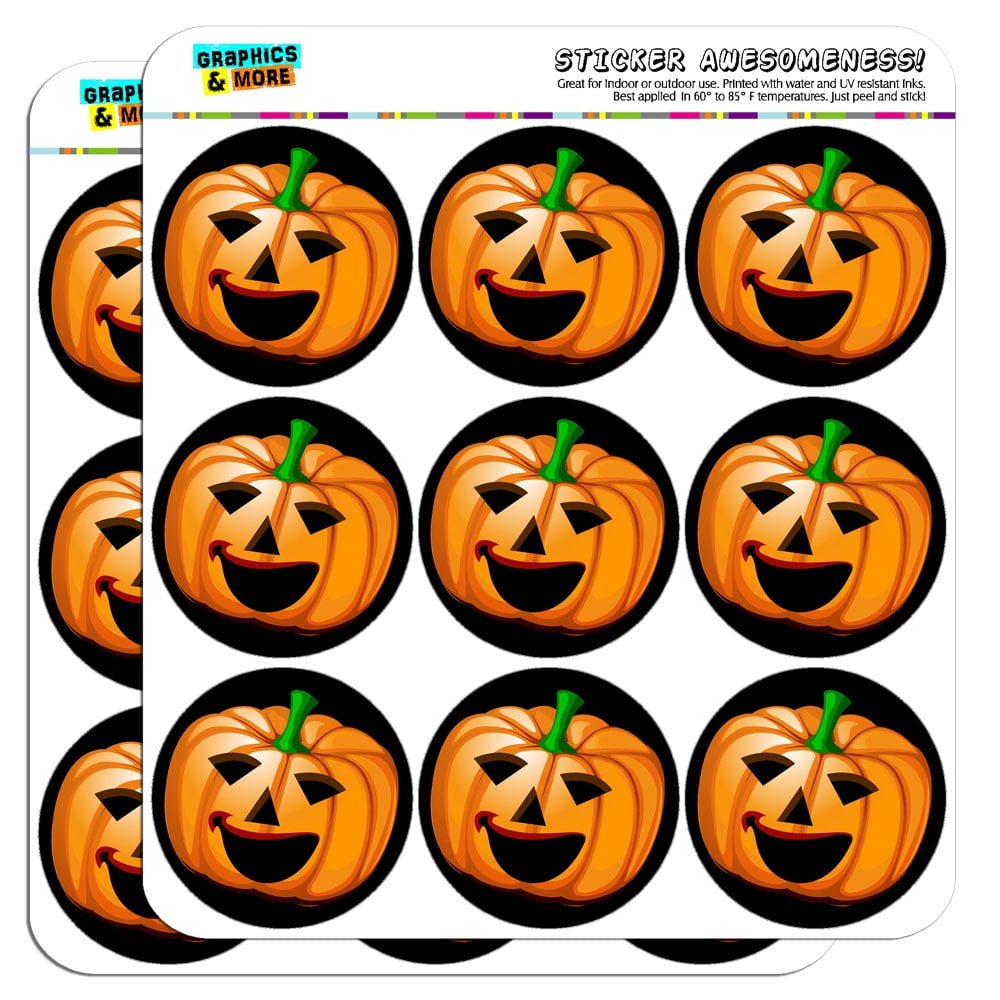 Jack O' Lantern Pumpkin Halloween 2" Scrapbooking Crafting Stickers ...