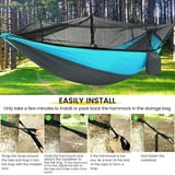 Portable Double Hammock with Net, Lightweight Nylon Camping Hammock ...