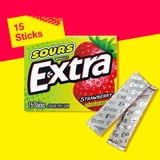 Extra Sours Strawberry Sugar Free Chewing Gum - 15 Stick Pack - Walmart.com