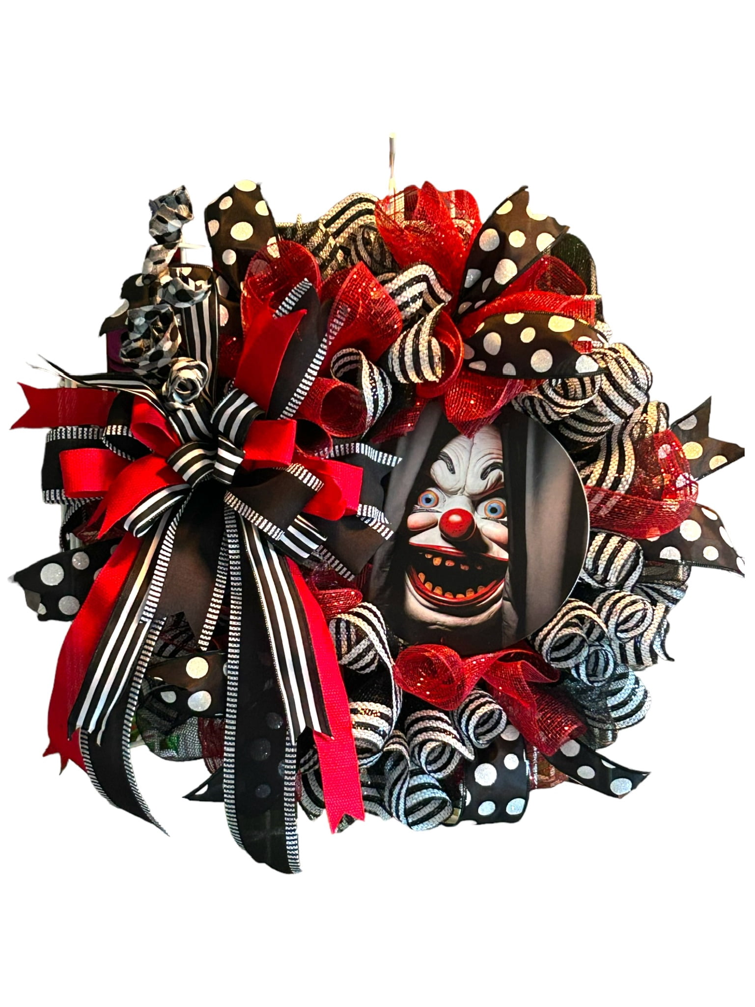 Scary Clown Wreath Halloween Wreath Halloween Décor - Walmart.com
