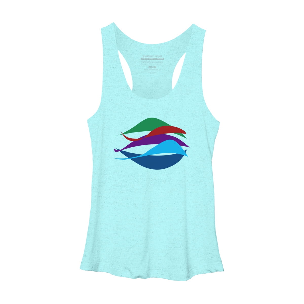 Minimal abstract marine life Womens Ocean Heather Blue Graphic ...