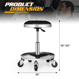 Magshion Pneumatic Rolling Creeper Stool, Adjustable Work Chair with ...