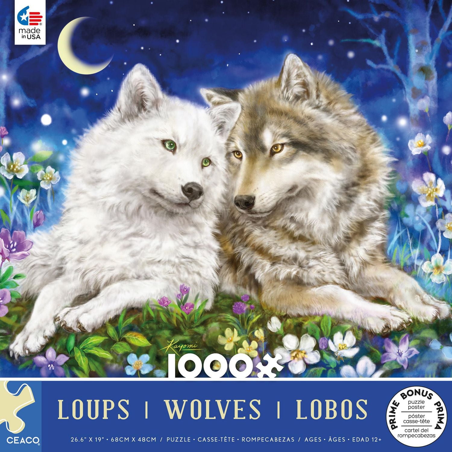 Click here for Ceaco 1000pc Puzzle  Wolves-Kayomi Harai prices