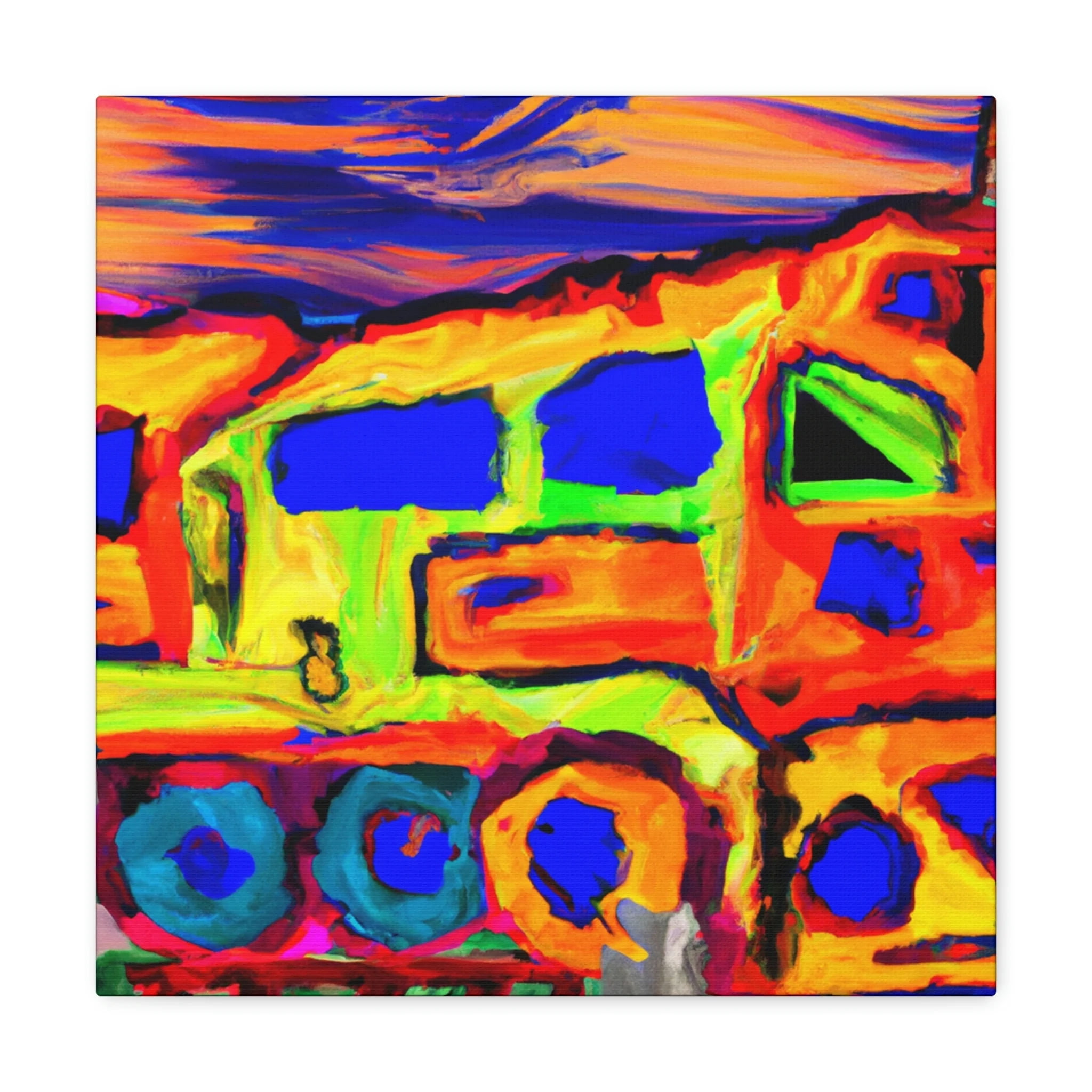 Chugging Train Abstract - Canvas - Walmart.com