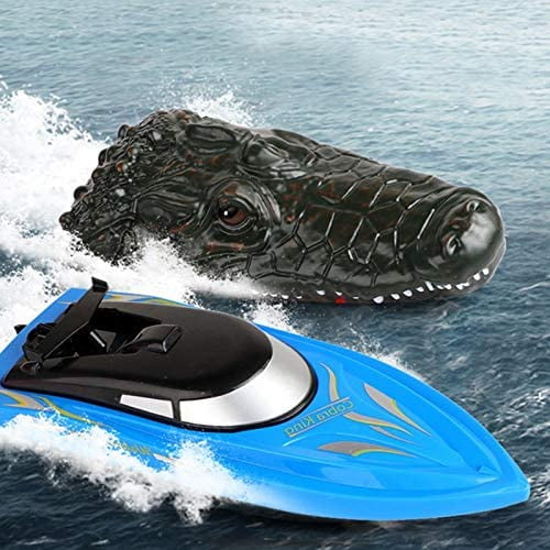 2.4G 2 in 1 RC Boat Simulation Crocodile Head Floating Fake Alligator ...