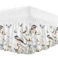 Cotton Bird Bed Skirt California King Size 16 Inch Drop, Spring Retro ...