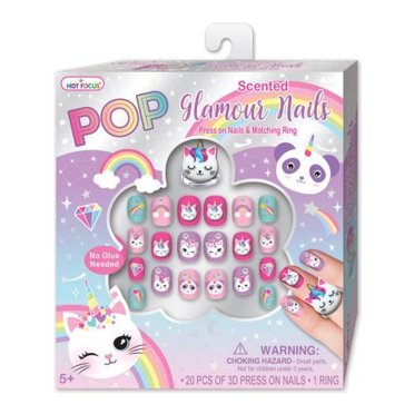 Hot Focus Nail Art Gift Set - 112 Piece Scented Grils Nail Kit Includes ...