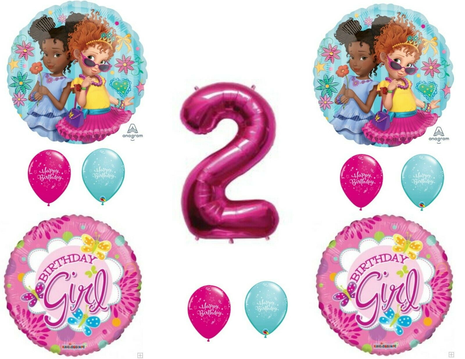 Fancy Nancy Balloons 2nd Birthday Party Decorations Supplies Clancy ...