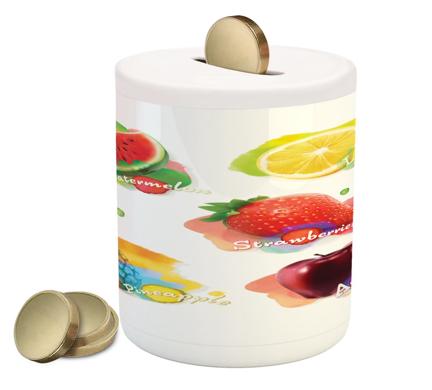 Fruit Piggy Bank, Colorful Summer Food Arrangement Watermelon Slice ...