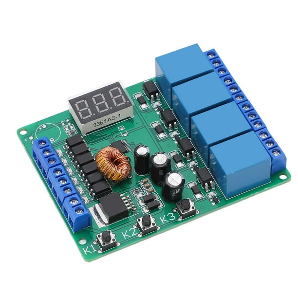 4 Way Relay Module, Programmable Durable Reversible Triggerable Delay Relay Module For Circuit ...