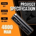 2Pack Replace for Paslode PSSC05 404717 Battery 6V 4800mAh Ni-MH 900600 ...