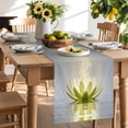 Abstract Lotus Flower Table Runner 70 Inches Long, Meditation Floral ...