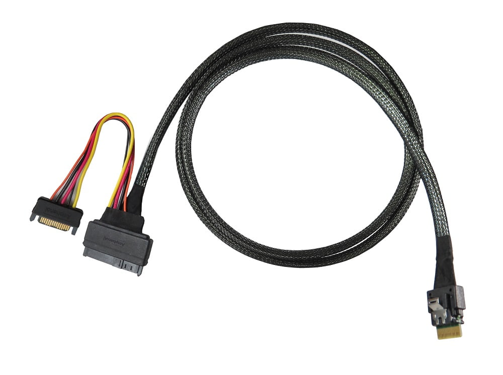 SlimSAS 4i PCIe Gen4 to U.2 (SFF-8639) Cable - 1 Meter - Walmart.com