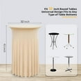 2-Pack Champagne Spandex Cocktail Tablecloths 32"x43", Wrinkle-Free ...