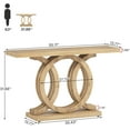 Tribesigns 55" Console Table with Geometric Base, Wooden Entryway Table ...