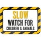 Slow Watch For Children And Animals Sign - Walmart.com