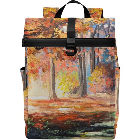 Fall Autumn Forest Landscape Backpack Roll Top Daypack Laptop Work ...