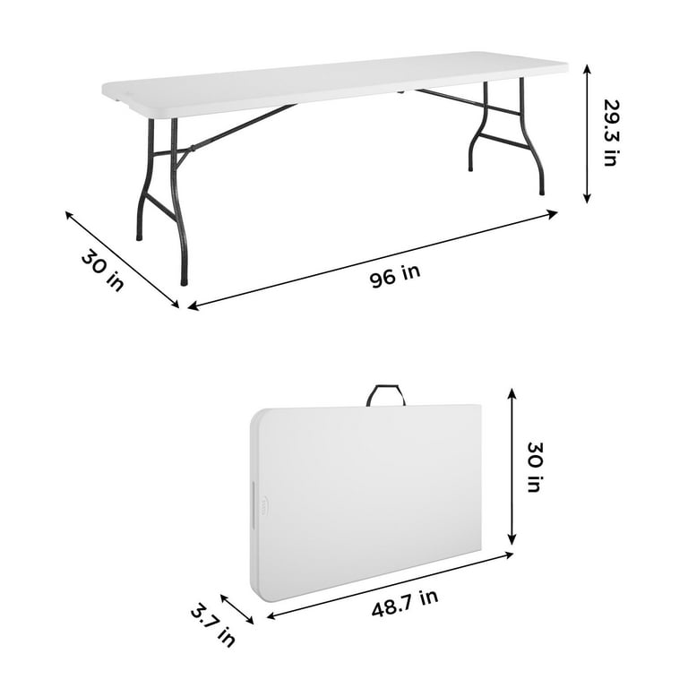 Cosco 8 Foot Centerfold Folding Table White