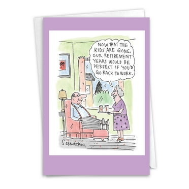 NobleWorks - Retiree Alarm Clock - Funny Cartoon Retirement Greeting ...