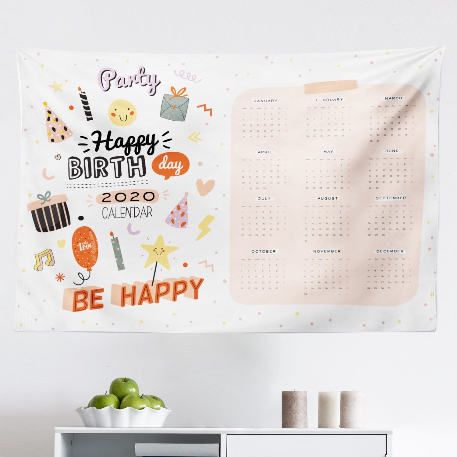 Calendar 2020 Tapestry, Simple and Contemporary Concept Year Plan ...