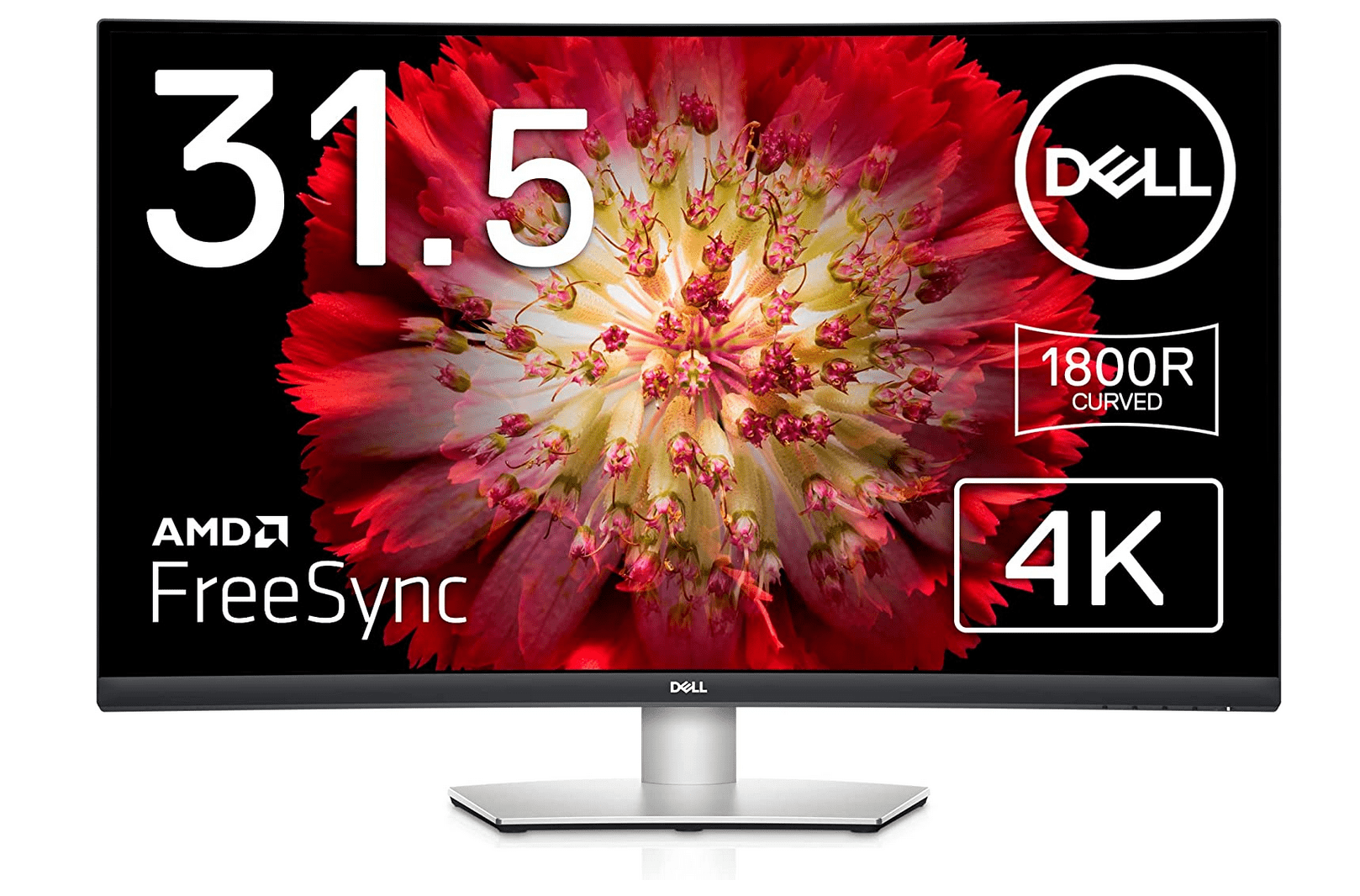 Monitor Dell curvo 32″ 4K UHD-S3221QS Plata S3221QS 32 Pulgadas Curvado ...