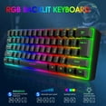 Multiple Color Combinations 61 Keys USB Wired RGB 60% Computer Gaming ...