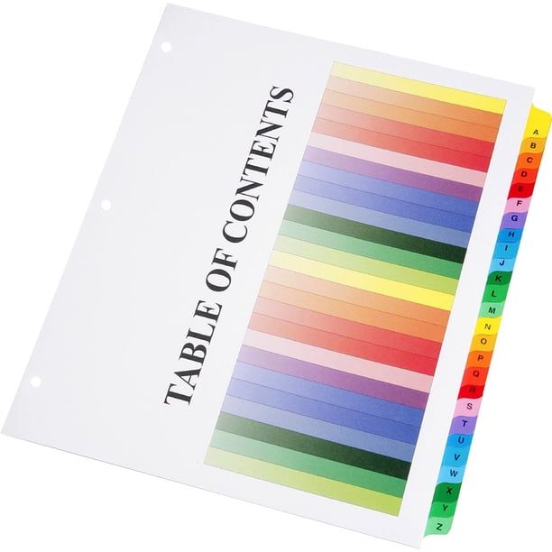 SKILCRAFT Binder Tabbed Index Sheet - Walmart.com - Walmart.com