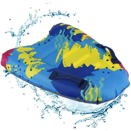 Inflatable Surfing Body Board, Portable Inflatable Surfboard Kids Pool Float Mat with Handles ...