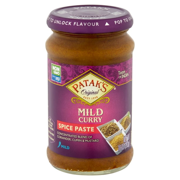 Patak's Original Mild Curry Spice Paste, 10 oz - Walmart.com - Walmart.com