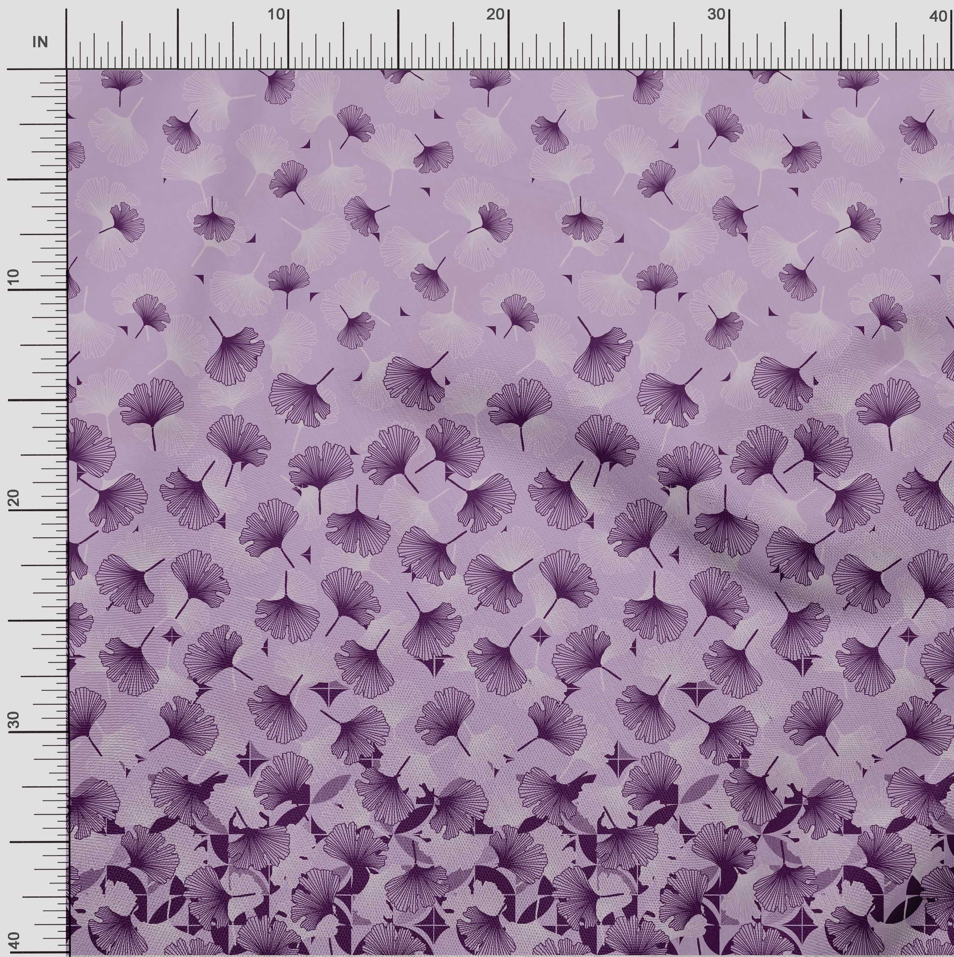 oneOone Cotton Flex Light Purple Fabric Artistic Flower Panel Sewing ...
