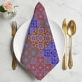 Cloth Napkins Set of 6 Red Purple Geometric Floral Cocktail Napkins ...