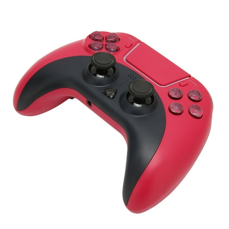 Wireless Game Controller, Red 6 Axes Wireless Gamepad Dual Vibration 26 ...